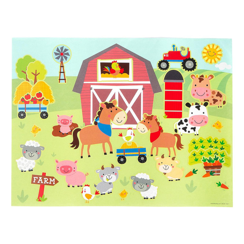 Farmyard Barn Animal Characters Sticker Scenes (12 Pack) – EconoCrafts