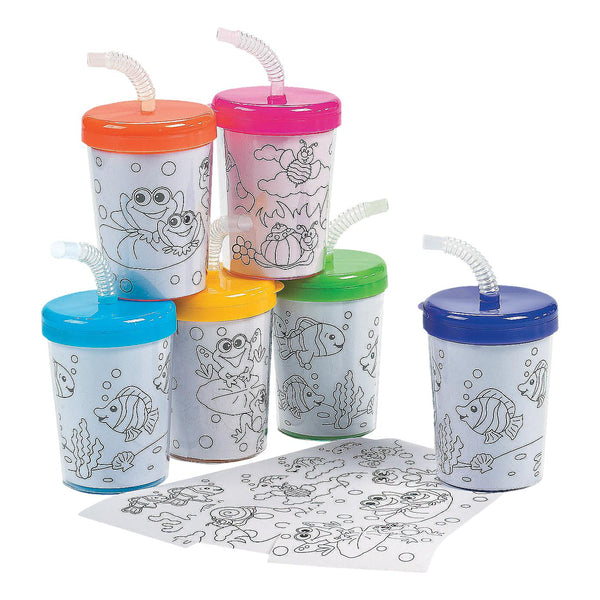 CYO Pre-Printed Plastic Cups (12 Pack) – EconoCrafts