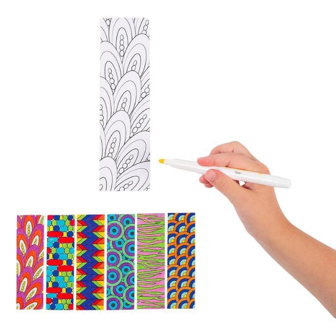 Color Your Own Cool Doodle Bookmarks (12 Pack) – EconoCrafts