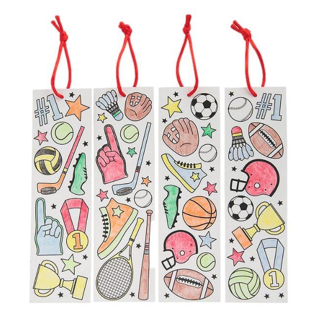 Color Your Own Sports Bookmarks (48 Pack) – EconoCrafts