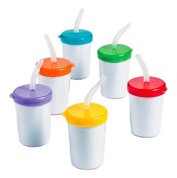 Color Your Own Cups with Lids & Straws – EconoCrafts