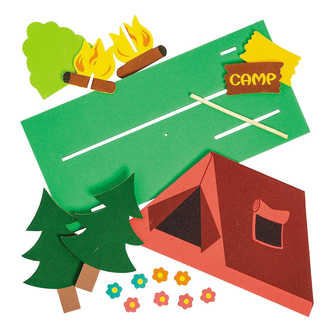 DIY 3D Foam Camp Scenes Craft Kit (12 Pack) – EconoCrafts