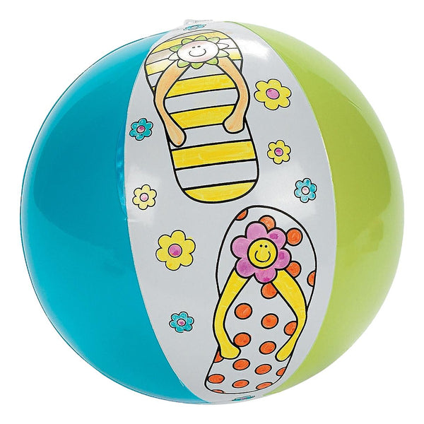 CYO Inflatable Flip Flop Beach Balls (12 Pack) – EconoCrafts