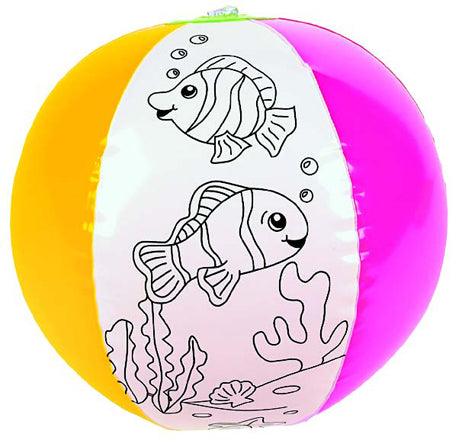 Inflatable 12" Color Your Own Fish Large Beach Balls – EconoCrafts
