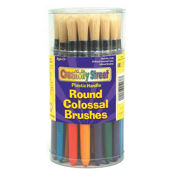 Stubby Paint Brushes - Round (30 Pack) – EconoCrafts