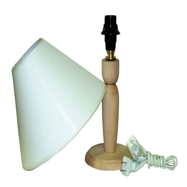 Solid Wood Lamp Base and Linen Shade – EconoCrafts