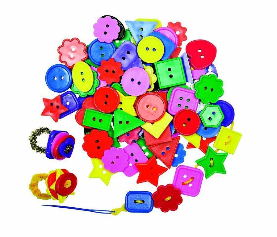 Assorted Colored Plastic Buttons - 1 lb – EconoCrafts